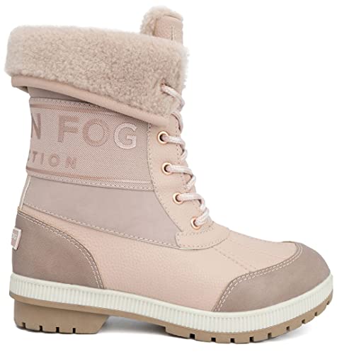 LONDON FOG Womens Minny Cold Weather Snow Boot Warm Lined Winter Boots blush size 10