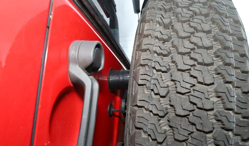 TOTMOX 2pcs Car Tire Carrier Bumper Kit Tire Replacement Rubber Pad Fit for Wrangler JK 2007-2017 Gladiator JT 2020