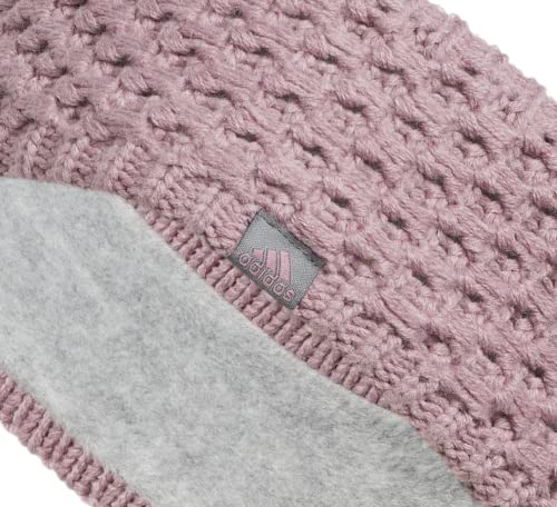 adidas Women's Crestline Knit Headband, Magic Mauve Purple/Onix Grey/Magic Mauve Purple, One Size