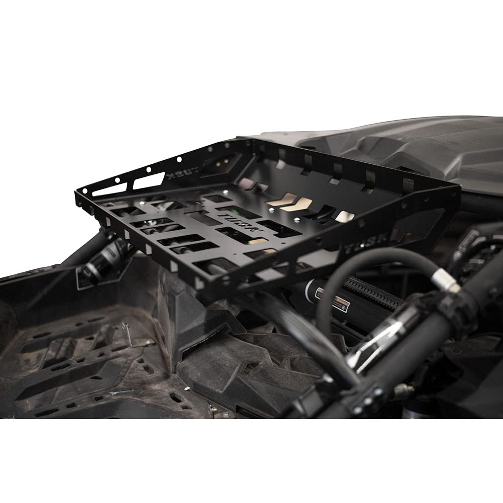 Tusk UTV Rear Bumper, Cargo Rack, and Spare Tire Carrier Compatible with Can-Am Maverick X3 Turbo 64 Inch 2018-2020