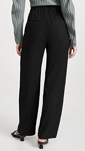 Vince Women's Pleat Front Pull On Pant, Black, 2X