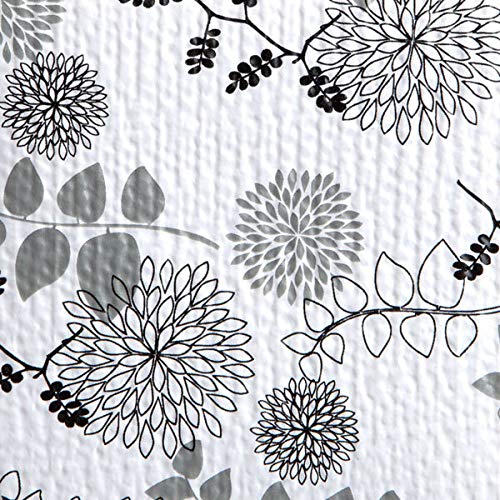 Duck Smooth Top EasyLiner Non-Adhesive Shelf Liner, 12 in x 10 ft Each Roll, Floral Midnight Bloom and White