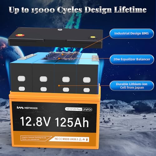 12V 100Ah LiFePO4 Rechargeable Battery,32F Charging Cut off, IP65, 1280Wh, Built-in 100A BMS Lithium-Ion Phosphate Deep Cycle Battery, Replace for SLA/AGM, RV, Boats, Wheelchairs, Golf Cart