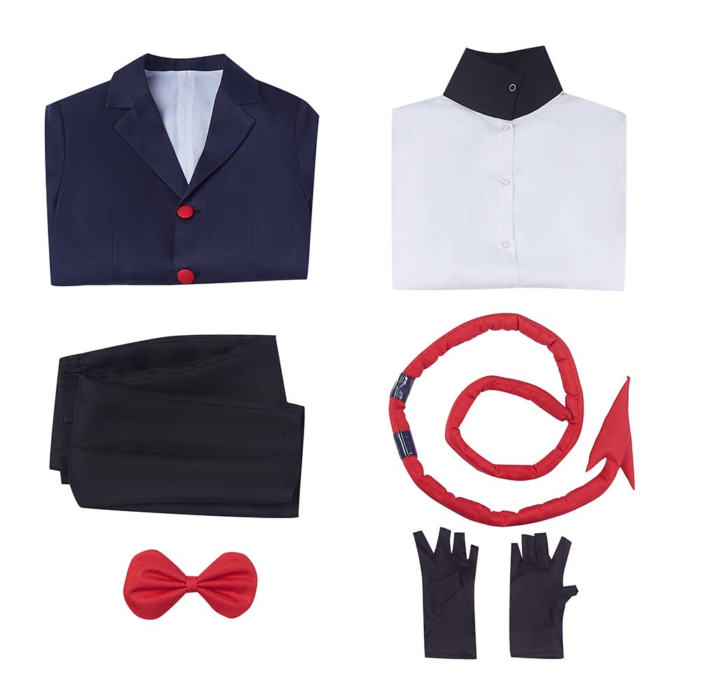 UPUPCOS Moxxie Cosplay Costume Tuxedo Uniform Jacket Pants Uniform Moxxie Suit With Tail Halloween Uniform
