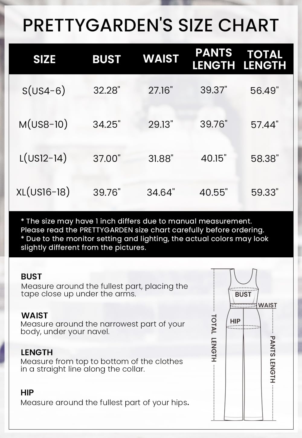 PRETTYGARDEN Women’s Summer Sleeveless Tank Jumpsuits High Waist Low Cut Casual Scoop Neck Fit And Flare Long Pants Rompers(Black, Large)