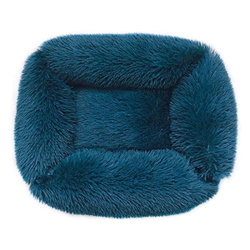 Durable Comfortable Natural Cat Dog Beds for Pet,Square Plush Dog Cat Thickened Warm Soft Pet Tent Cave Nest Bed Mat Pad Kennel - Hot Pink S