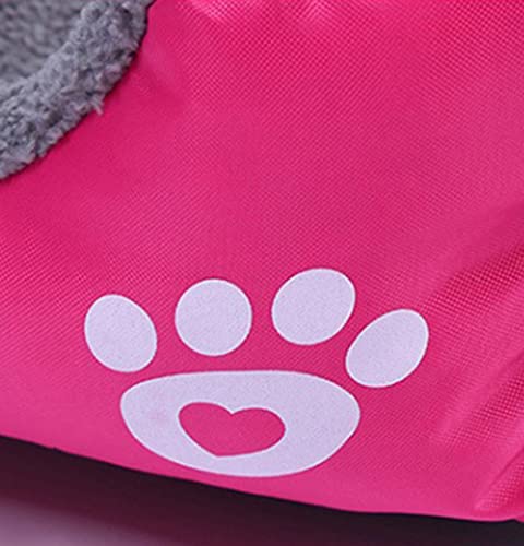 Soft Plush Dog Bed Cat Bed, Waterproof Oxford Dog Basket Bed for Puppy Small Medium Large Dog Cat, Anti-Slip Machine Washable Warm Square Pet Bed,60x45x14cm,Black