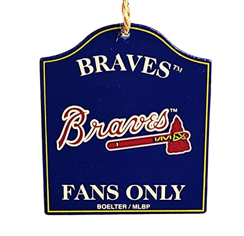 Officially Licensed MLB Wood Sign Fan Ornament (Atlanta Braves)