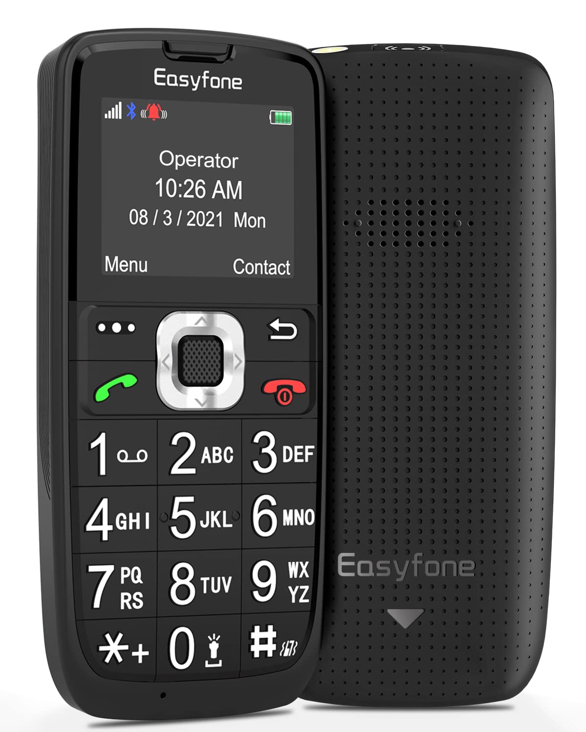 Easyfone Prime-A6 4G Unlocked Big Button Cell Phone for Seniors | Easy-to-Use | Clear Sound | SOS Button | SIM Card Included | Convenient Charging Dock
