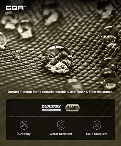 CQR Men's Tactical Pants, Water Resistant Ripstop Cargo Pants, Lightweight EDC Work Hiking Pants, Outdoor Apparel, Duratex Ripstop Tundra, 40W x 32L
