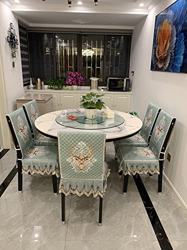 Round Lazy Susan Turntable Organizer for Table, Kitchen Tabletop Rotating Tray Tempered Glass Non-Skid Serving Plate, with Aluminum Base, Silent Smooth, Thick: 8mm, Diameter is 19"~39" (Size : 50cm/1