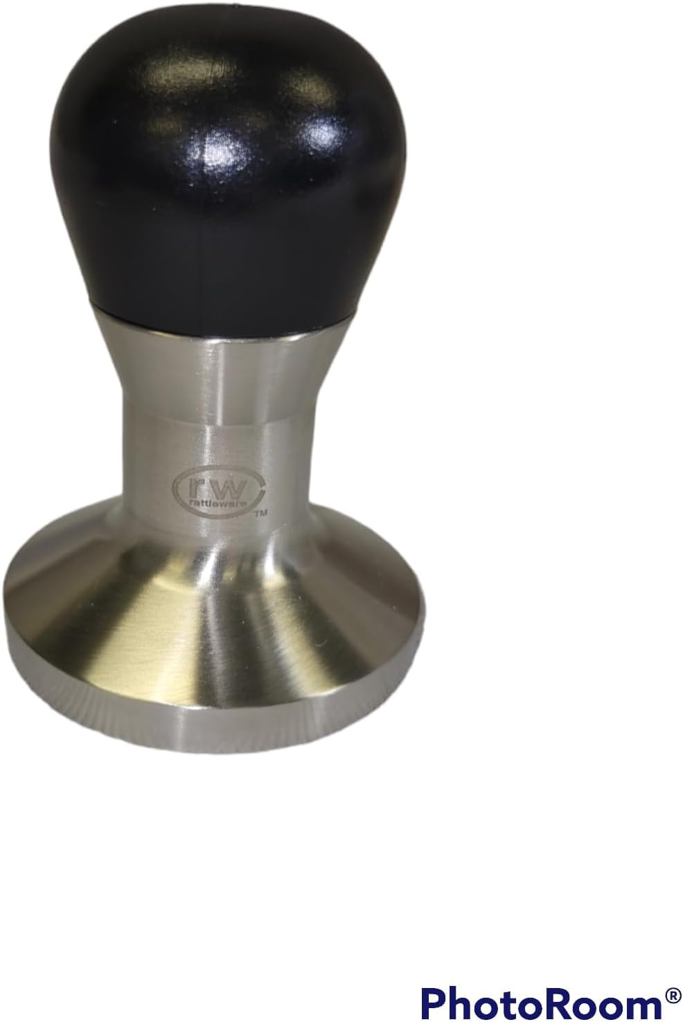 Rattleware Stainless Steel Round Tamper - Premium Ergonomic Grip, Perfect for Espresso Machines, Consistent Grounds Packing & Durable Design (Small - 58.3mm Dia)