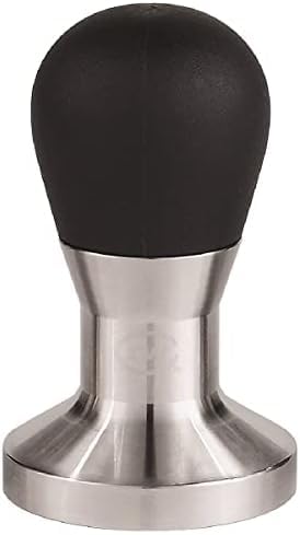 Rattleware Stainless Steel Round Tamper - Premium Ergonomic Grip, Perfect for Espresso Machines, Consistent Grounds Packing & Durable Design (Small - 58.3mm Dia)