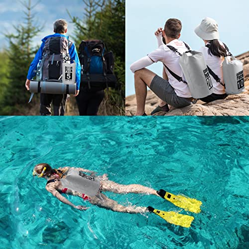 JIMACRO Dry Bag Waterproof Backpack, 30L Roll Top Float Lightweight Dry Bags Shoulder Strap Backpack, 500D Tarpaulin Wet Bag for Travelling Fishing Cycling Kayaking Swimming Boating