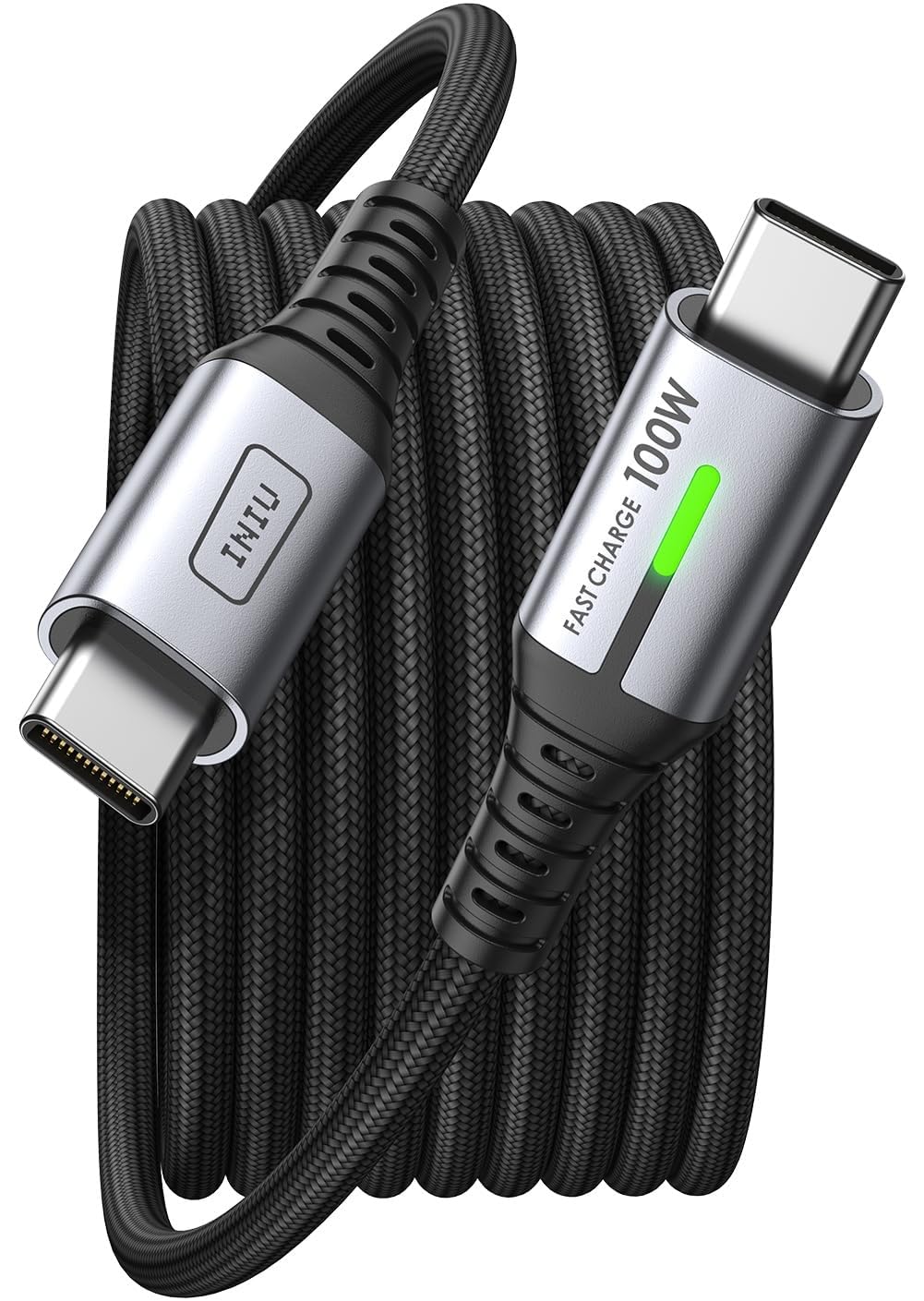 INIU USB C Cable, [6.6ft/2m] 100W PD USBC to USBC Charger Cable Fast Charging, Nylon Braided Type C to C Power Cord Data Cable USB-C for iPad Air MacBook Pro iPhone 16 15 Samsung Galaxy S23 S22 A9