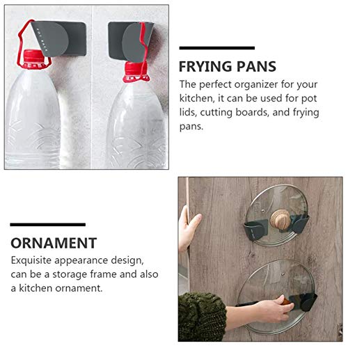 Operitacx Pot Lid Organizer 3 Pairs Kitchen Pot Lid Rack Holder Wall Mount Pots Pans Lids Organizer for Cabinet Door Hanger, Pot Holders For Kitchen- Green
