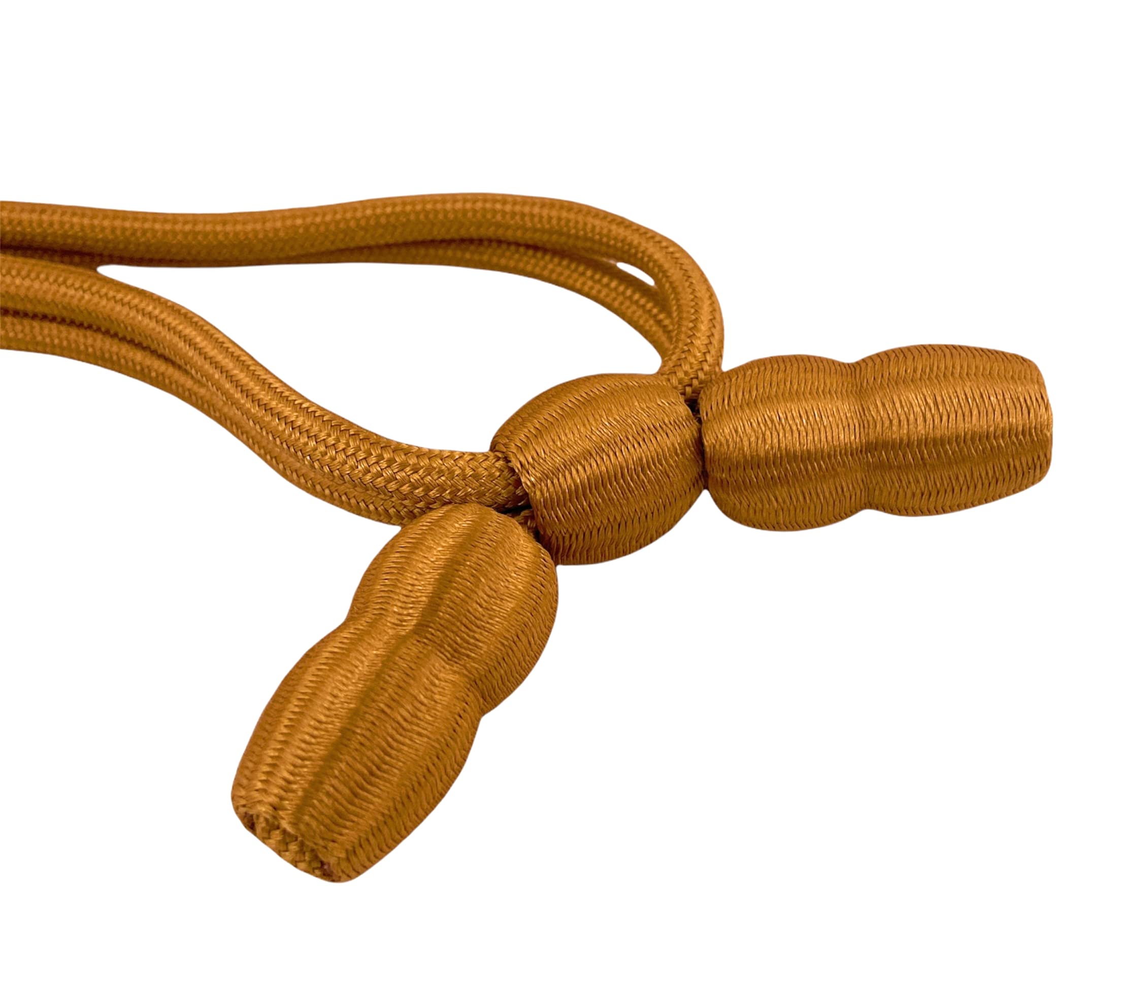 US Army Quartermaster Buff, Tan Acorn Campaign Hat Cord, Military Hat Band