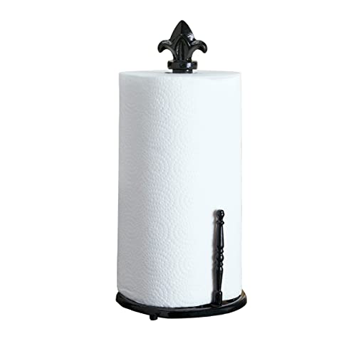 Home Basics PH44395 Cast Iron Fleur De Lis Paper Towel