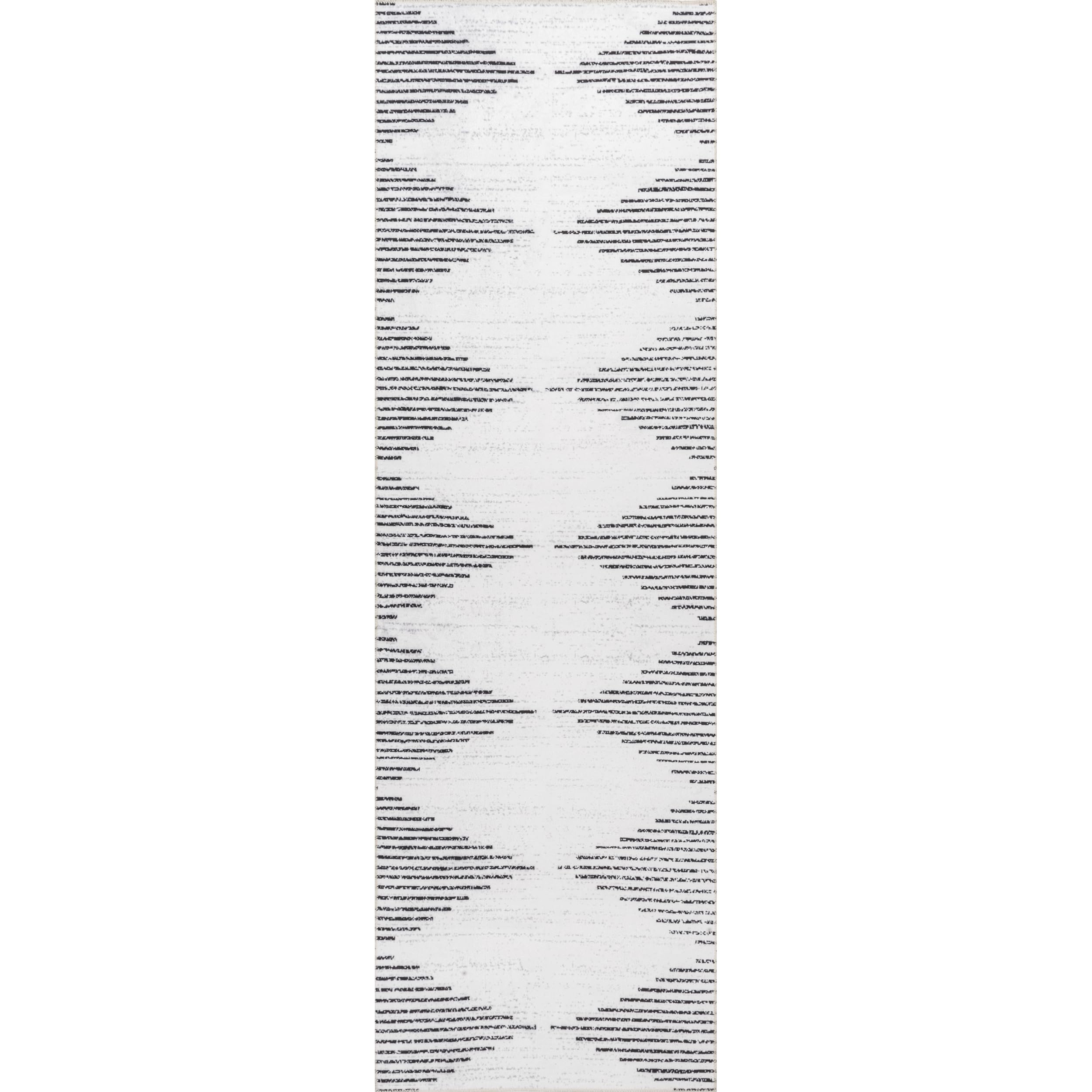 nuLOOM 2' x 10' SpinClean Machine Washable Stain-Resistant Area Rug with Non Slip Backing, Low Profile for Living Room, Bedroom, and Dining Room, Romina White