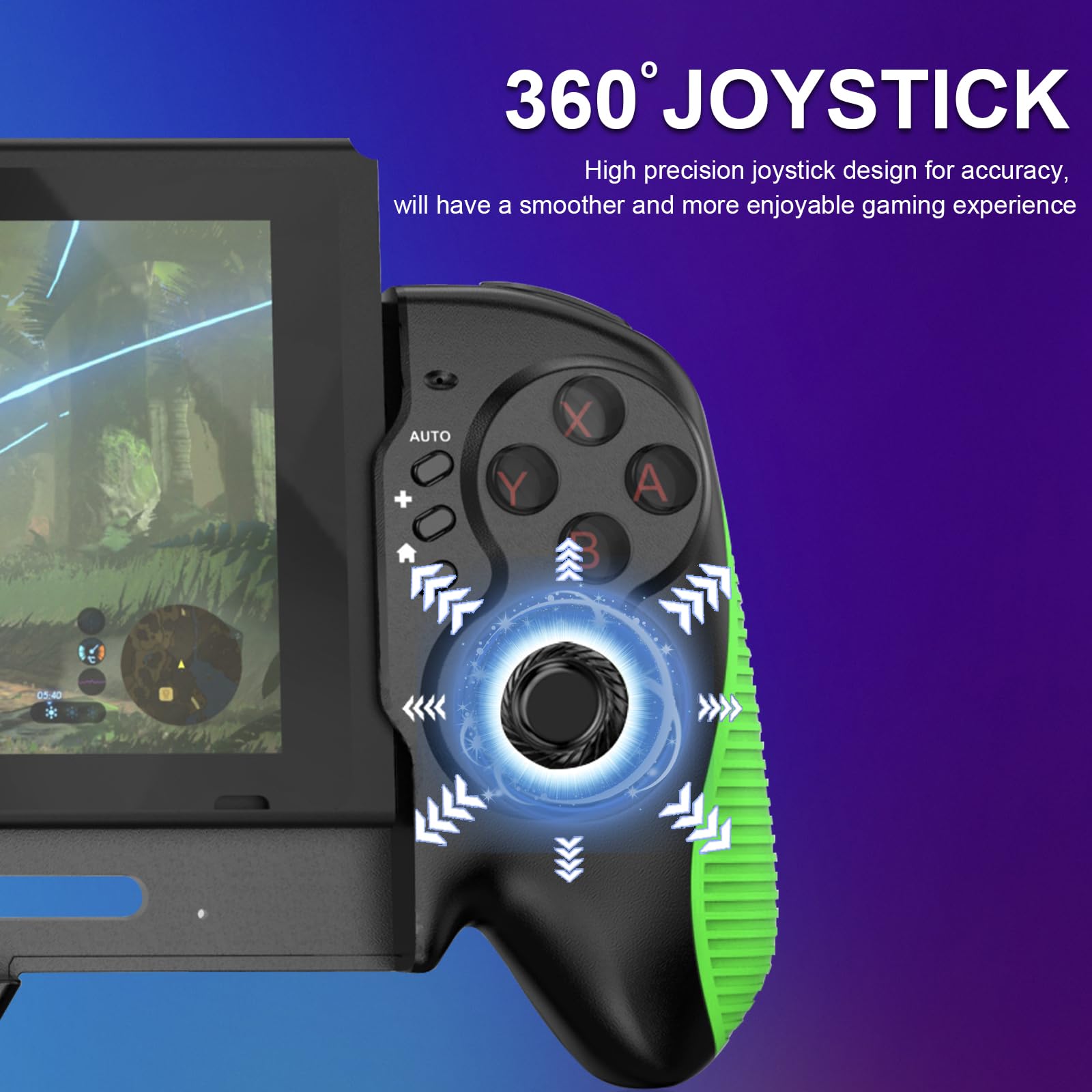 Sefitopher Switch Controller, One Piece Joy Pad Replacement for Nintendo Switch Joycons, Support Turbo, 6-Axis Gyro, Dual Motors Vibration, Wake-up Function, Suitable for Big Hand Players