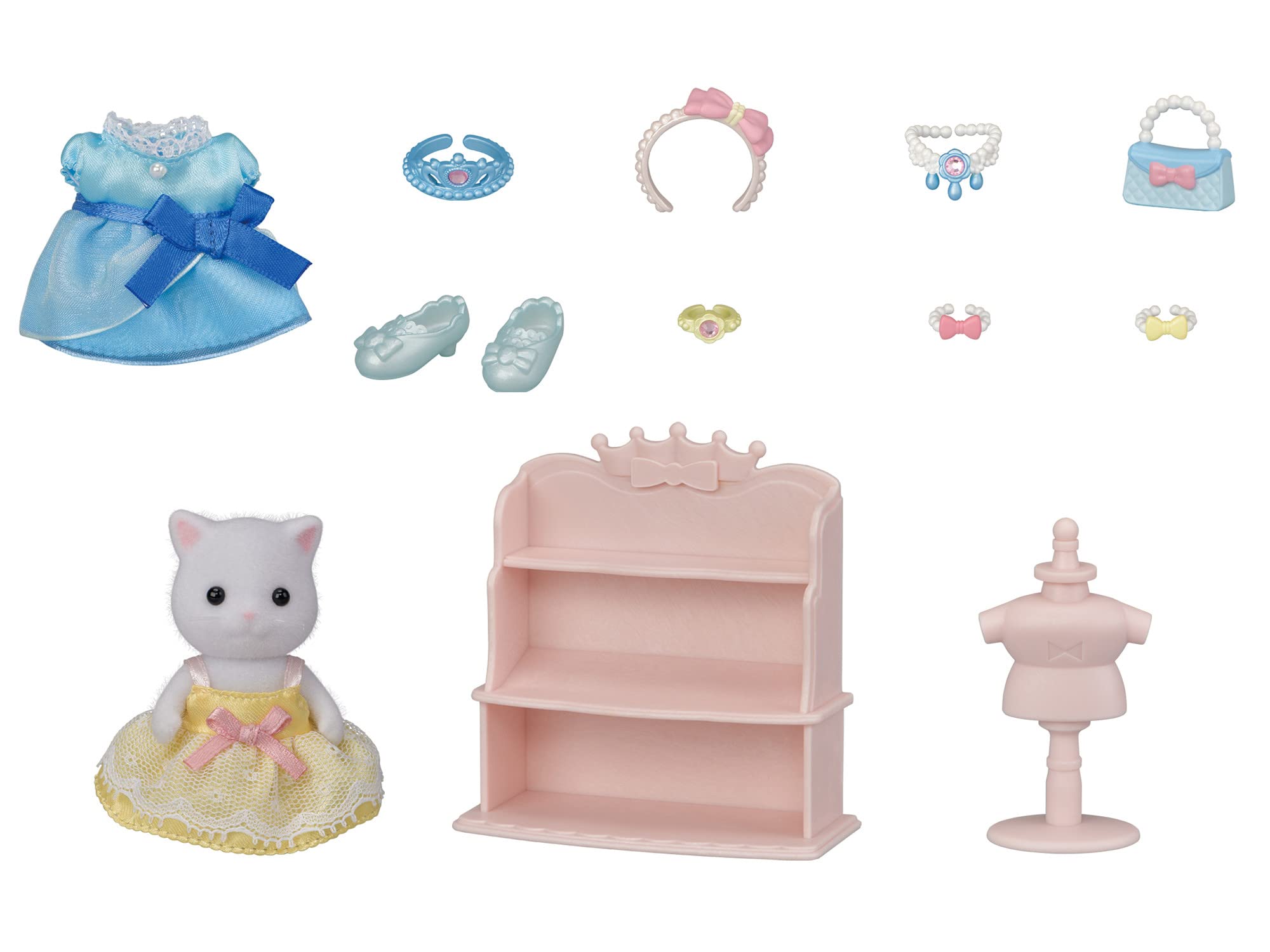 Calico Critters Princess Dress Up Set, Dollhouse Playset with Figure and Accessories