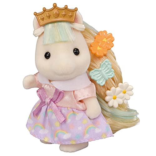Calico Critters Pony's Stylish Hair Salon - 2-Story Salon Playset w/ Poseable Figure & 40+ Hair Styling Accessories for Ages 3+