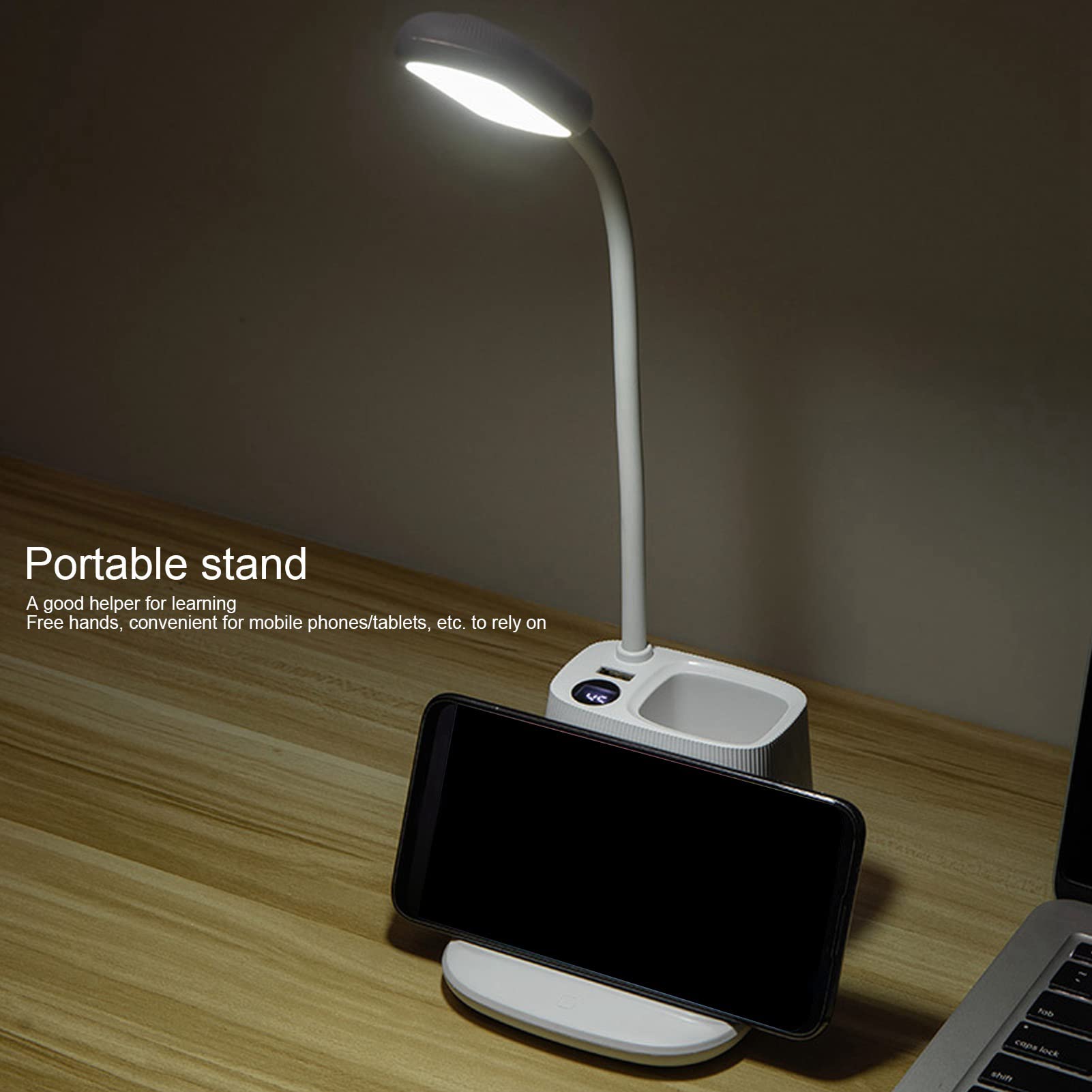 01 02 015 Foldable Desk Lamp, Multi-Purpose LED Display Table Light Digital Display for Study for Reding for Desktop for Living Room for Bedroom