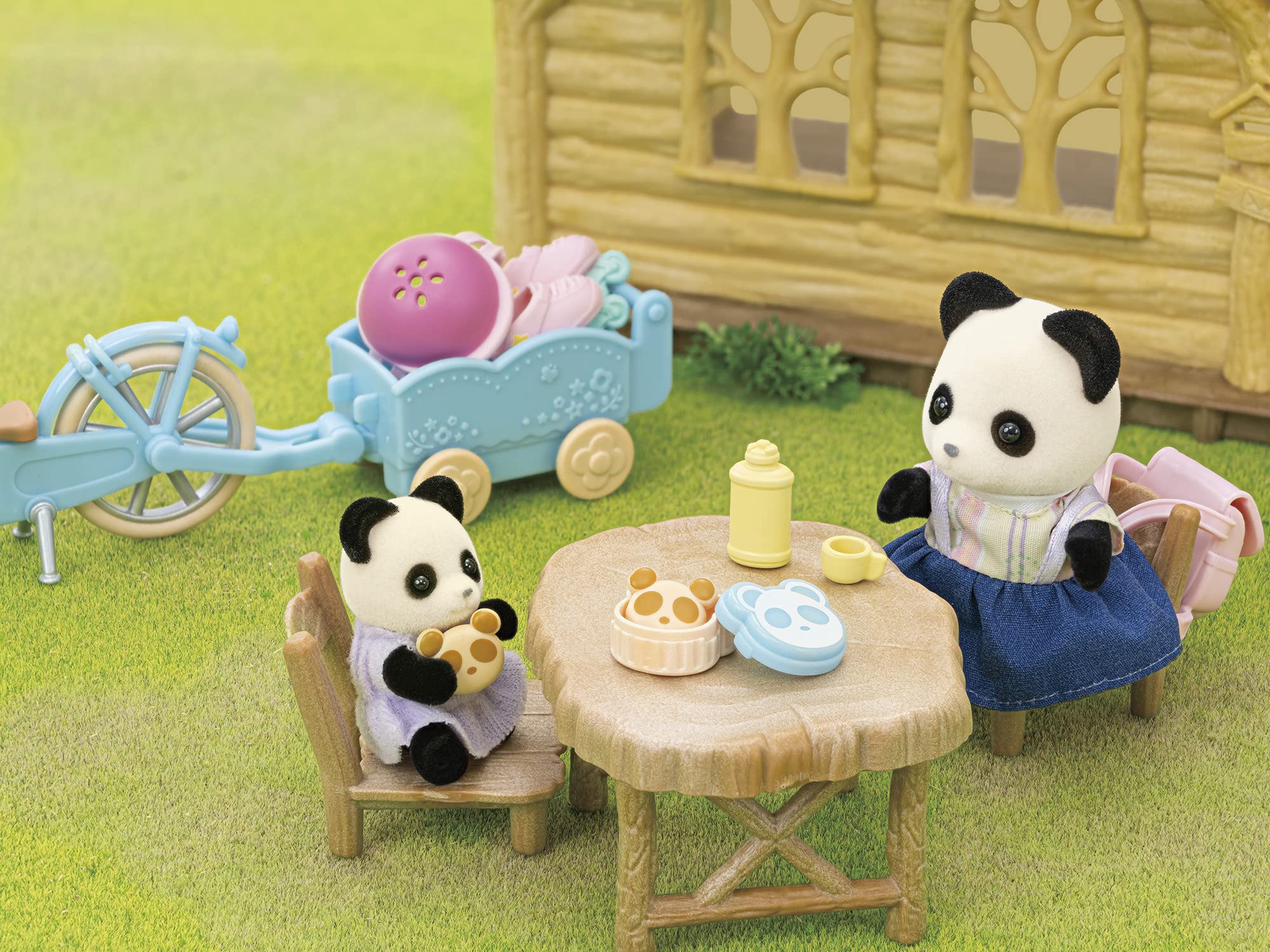 Calico Critters Pookie Panda Girl's Cycle & Skate Set, Dollhouse Playset with Figure and Accessories