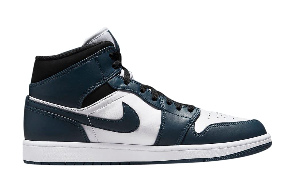 Nike Men's Air Jordan 1 Mid Sneaker, Armory Navy/White/Black, 11