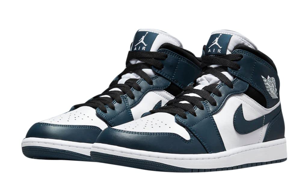 Nike Men's Air Jordan 1 Mid Sneaker, Armory Navy/White/Black, 11