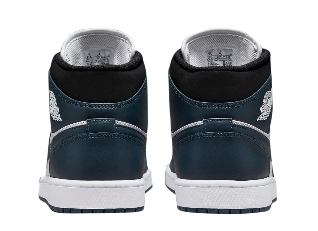 Nike Men's Air Jordan 1 Mid Sneaker, Armory Navy/White/Black, 11