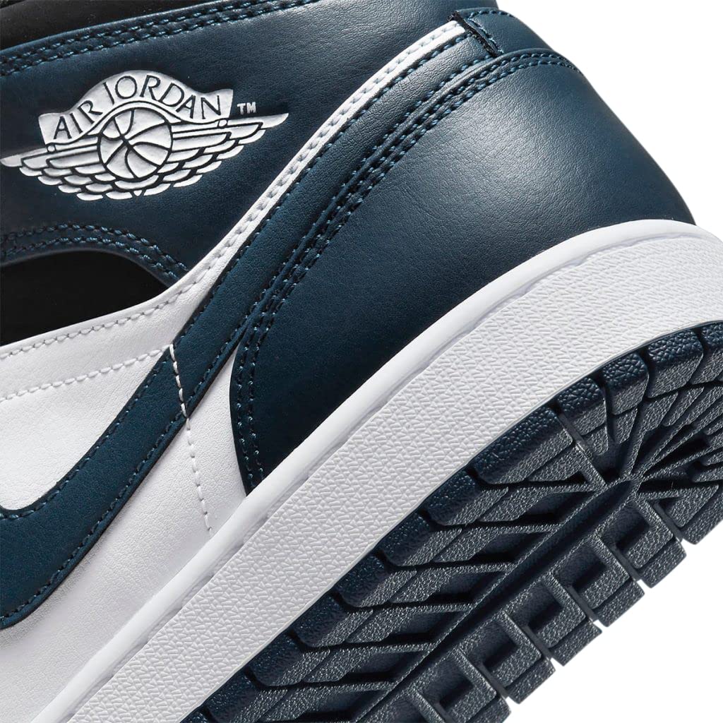 Nike Men's Air Jordan 1 Mid Sneaker, Armory Navy/White/Black, 11