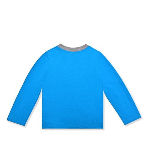Sesame Street Cookie Monster Boys’ Long Sleeve Shirt and Jogger Set for Infant and Toddler – Blue/Grey