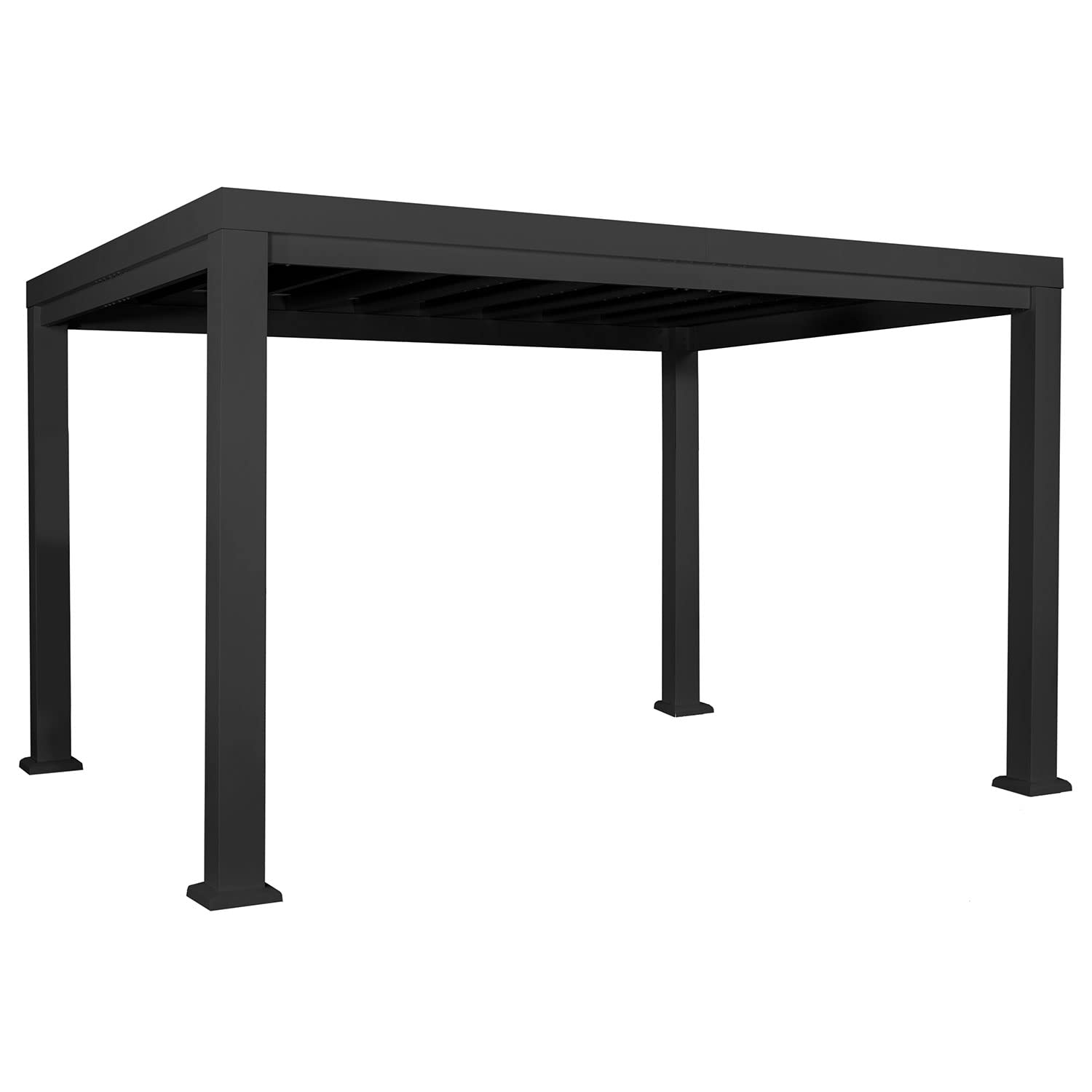 Backyard Discovery Trenton 16' x 12' Modern Galvanized Steel Pergola Kit with Shade Sail Canopy, All-Season Durability, PowerPort, High-Wind Rating for Outdoor Patio, Garden, Deck, Entertaining