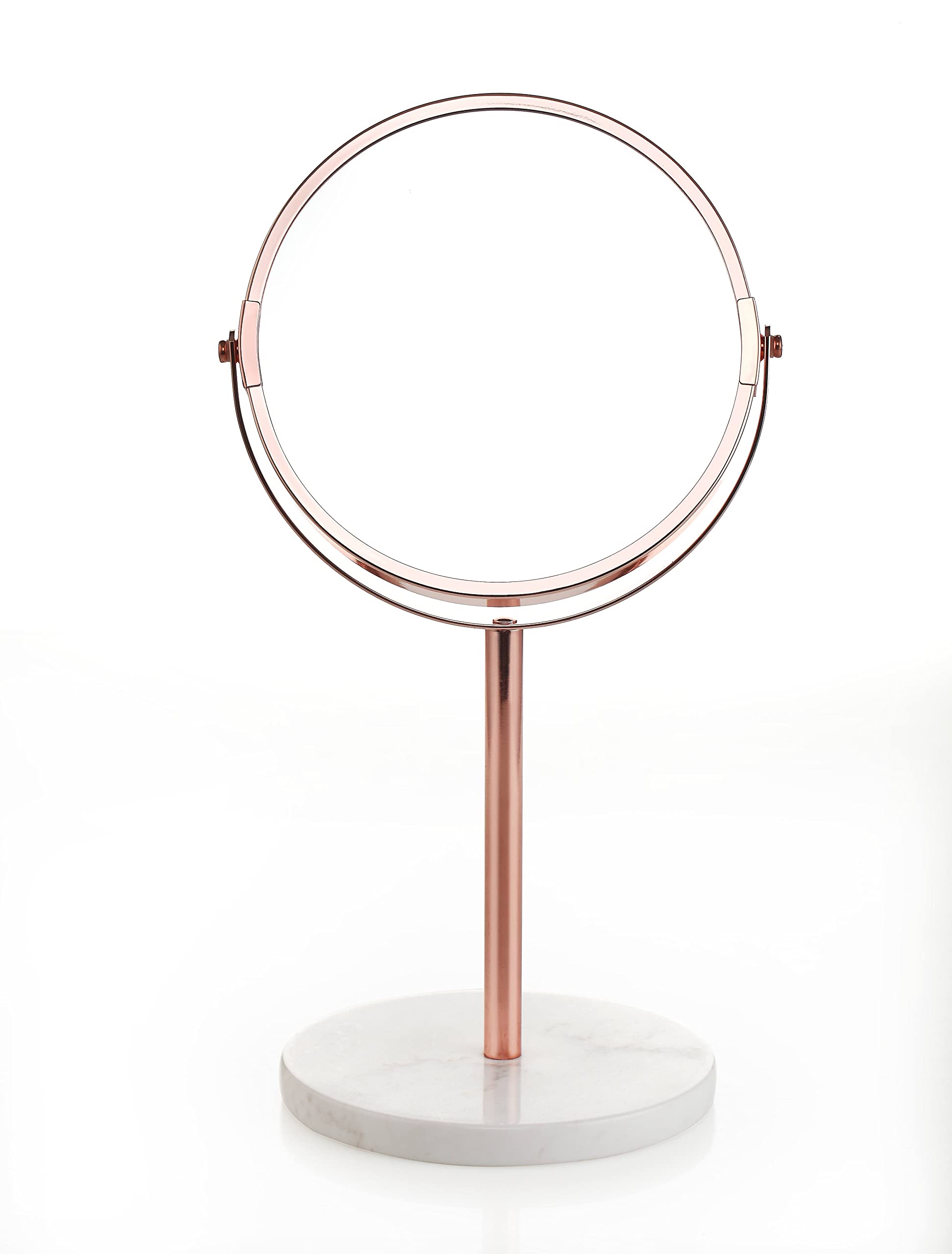 SsweetyPrincess Vanity Tabletop Mirror with 1X/7X Magnification (Rose Gold)