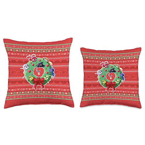 Miraculous Ladybug Kwamis Christmas Celebration Throw Pillow