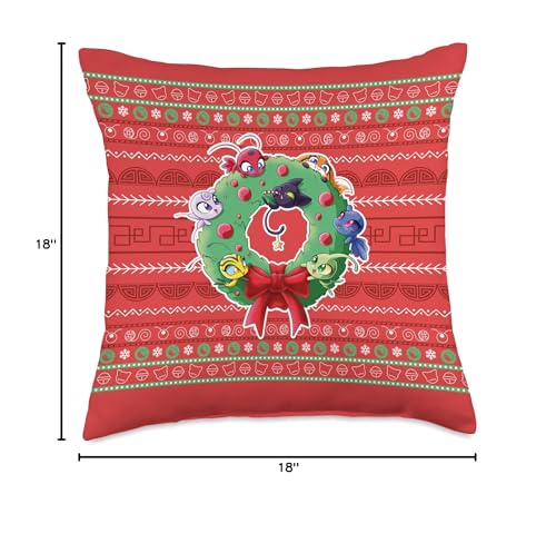 Miraculous Ladybug Kwamis Christmas Celebration Throw Pillow