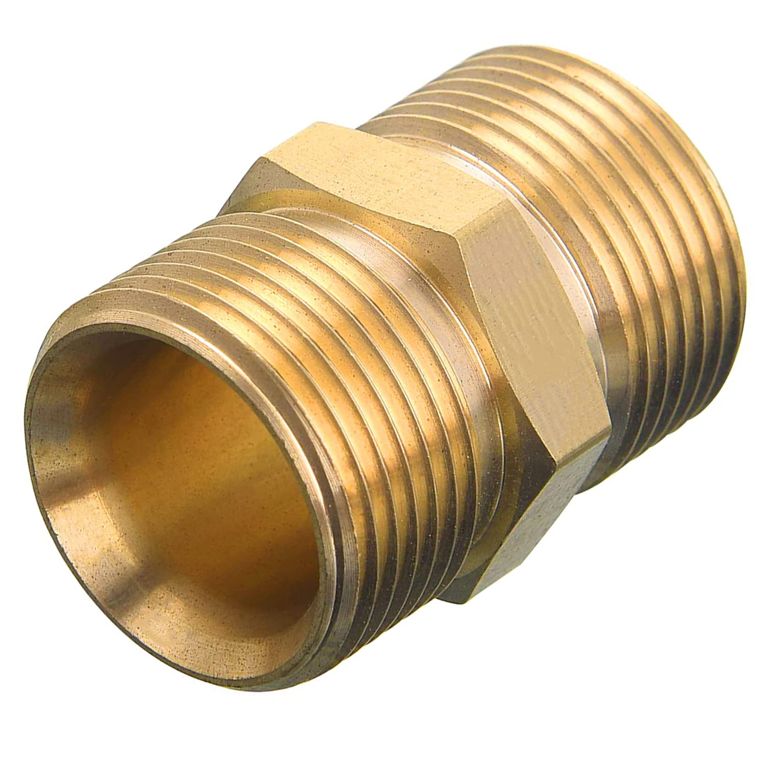 coyardor Pressure Washer Coupler M22 Metric, Male Thread M22-15mm Male to M22-14mm Male, Pressure Washer Hose Extension Adapter, 4500 PSI