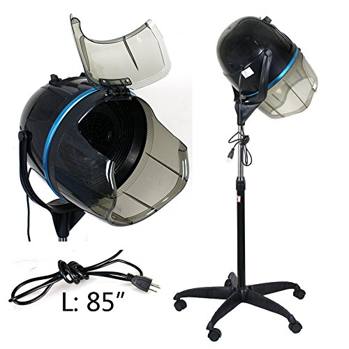 Epetlover 1300W Adjustable Hooded Hair Dryer Professional Stand Up Bonnet Hair Dryer Salon Equipment with Rolling Base for Home Hair Drying