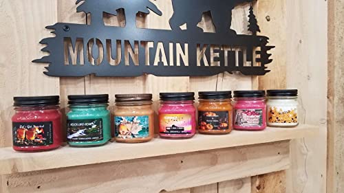 Mountain Kettle Wax Jar Candle with Banana Bread - Scented Candle -Christmas Day - Fall Decor Anxiety & Stress Relief Burns up to 60 to 80 Hours