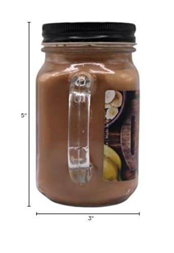 Mountain Kettle Wax Jar Candle with Banana Bread - Scented Candle -Christmas Day - Fall Decor Anxiety & Stress Relief Burns up to 60 to 80 Hours