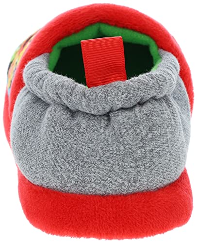 Sesame Street Toddler Slippers, Allover Character Print, Red/Grey, Size 7/8