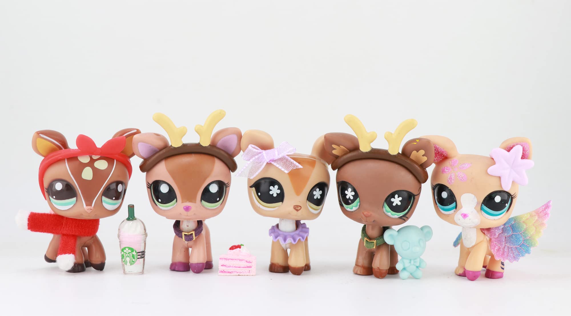 Junior Pet Shop lps Deer 5pcs, lps Deer 2499 634 2112 670 1677 with lps Accessories for Kids