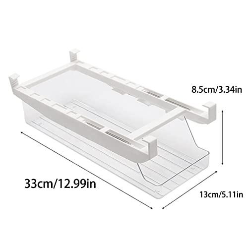 KWQBHW Fridge Drawer Can Organizer Hanging Soda Can Refrigerator Organizer Bins Can Holder Fridge Beverage Storage Box Clear Can Container