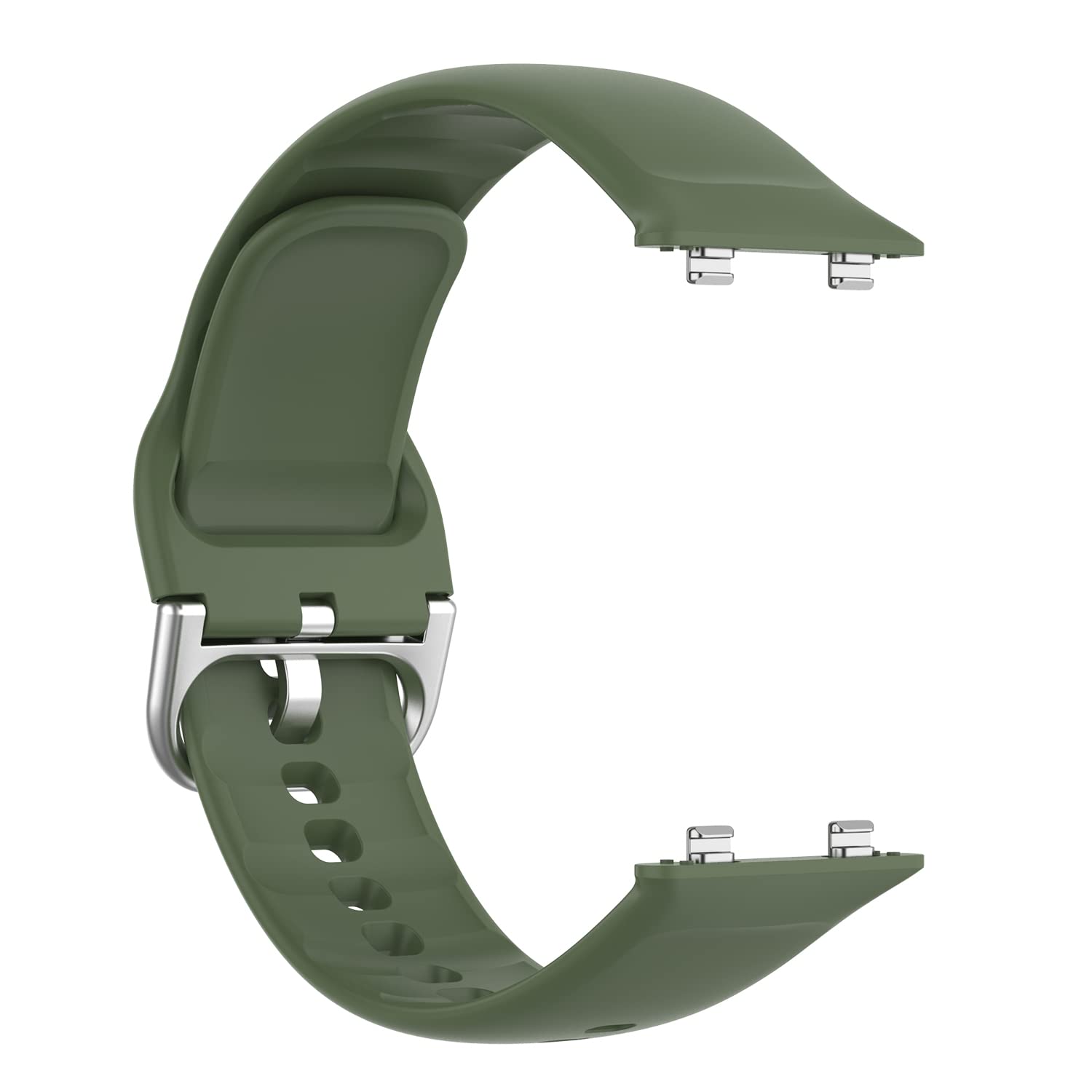 ECSEM Watch Bands Compatible with OPPO Watch 2 42MM 46MM,Silicone Wristband Adjustable Quick Release Replacement Band Sport Straps Smartwatch Accessories (46MM, Black/Green)