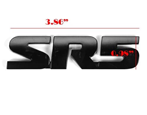 Weekeight 3PCS OEM 3.86" x 0.98" 3D Metal SR5 Matt Black Emblem Badge for Tacoma Tundra 4Runner