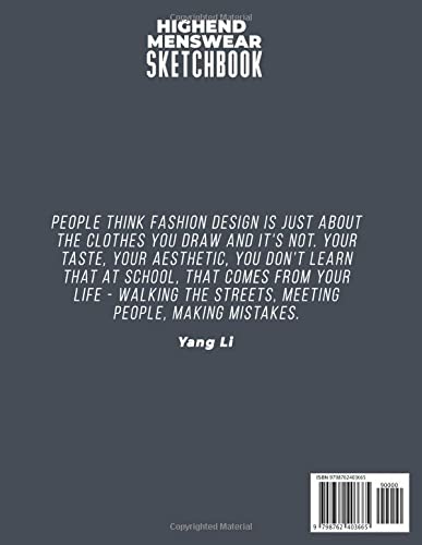 High End Menswear Sketchbook: Figure Templates and Croquis for Menswear