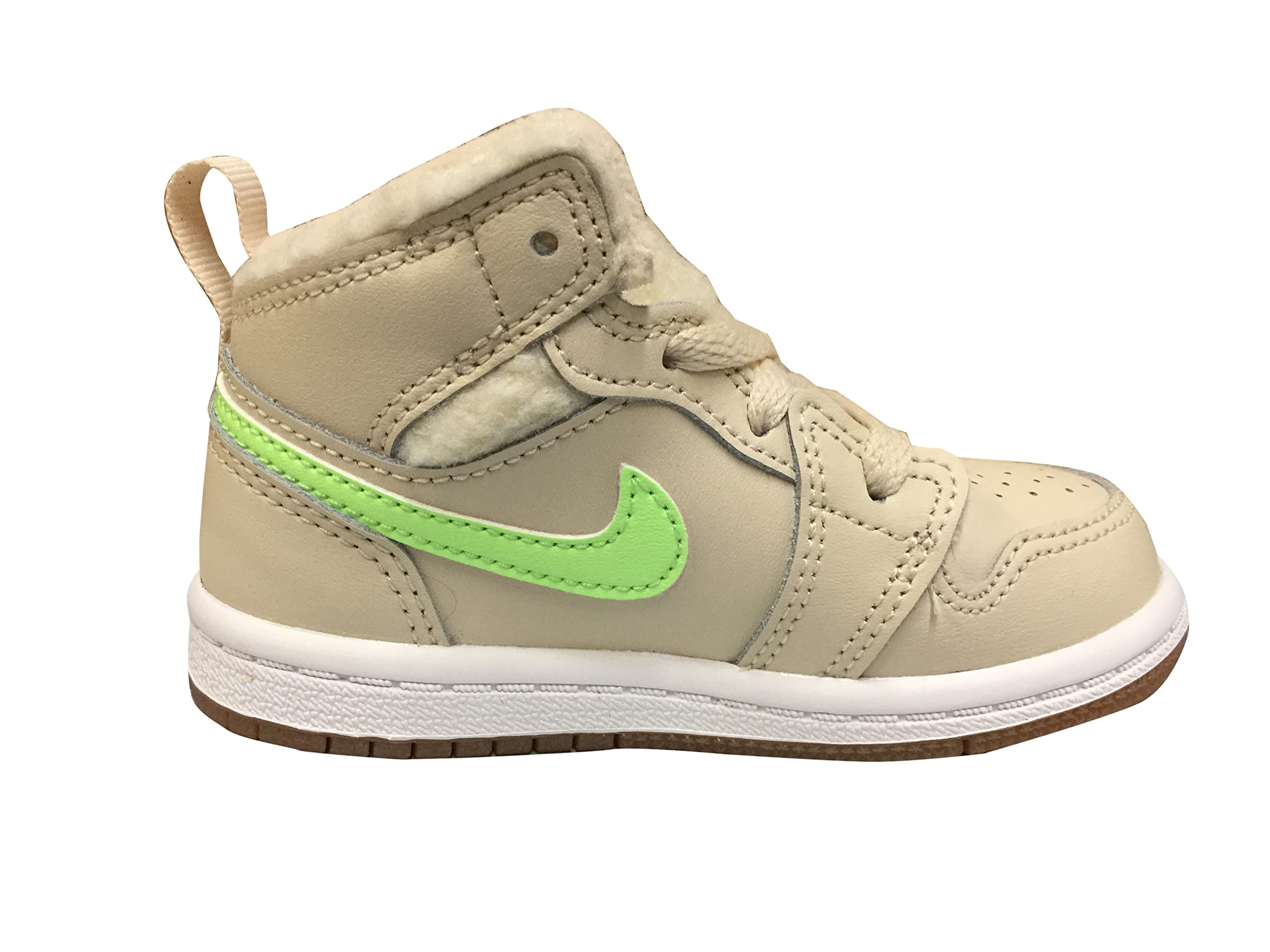 Jordan Baby Girl's 1 Mid Utility (Infant/Toddler) Pearl White/Racer Blue/Dark Driftwood 9 Toddler M