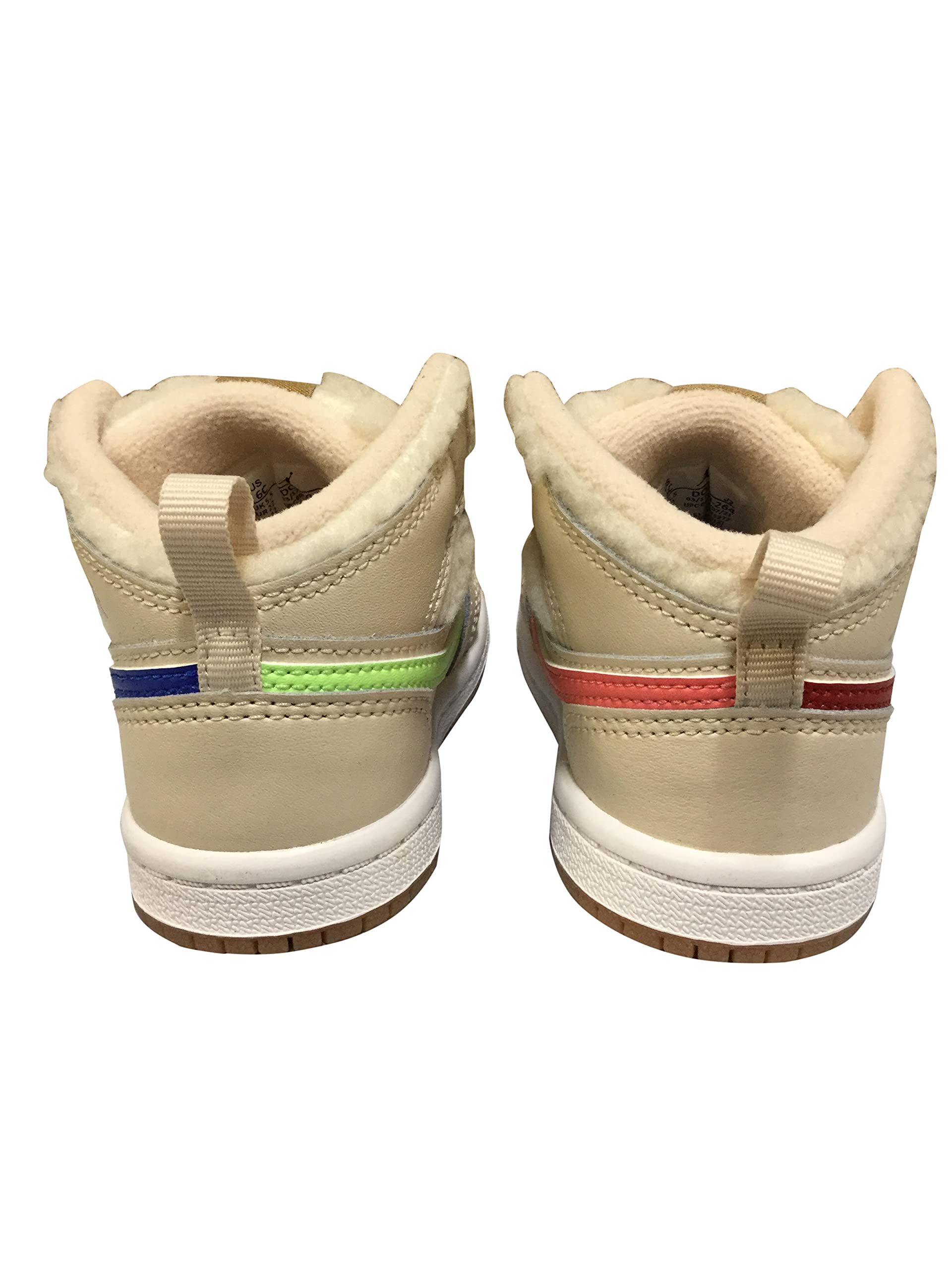 Jordan Baby Girl's 1 Mid Utility (Infant/Toddler) Pearl White/Racer Blue/Dark Driftwood 9 Toddler M