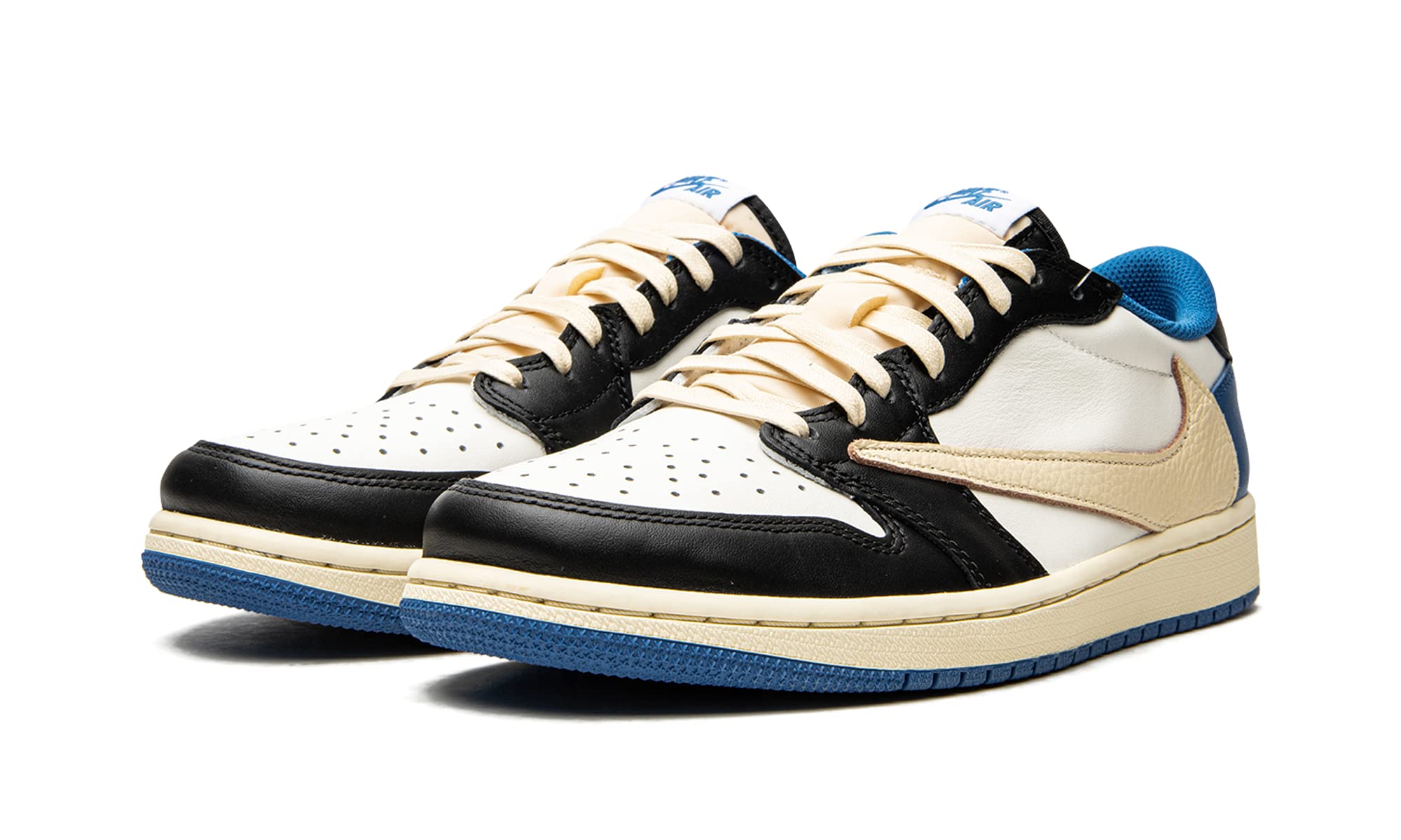 Nike Men's Air Jordan 1 Low OG Sp Travis Scott X Fragment, Sail/Black/Military Blue/Shy P, 7.5